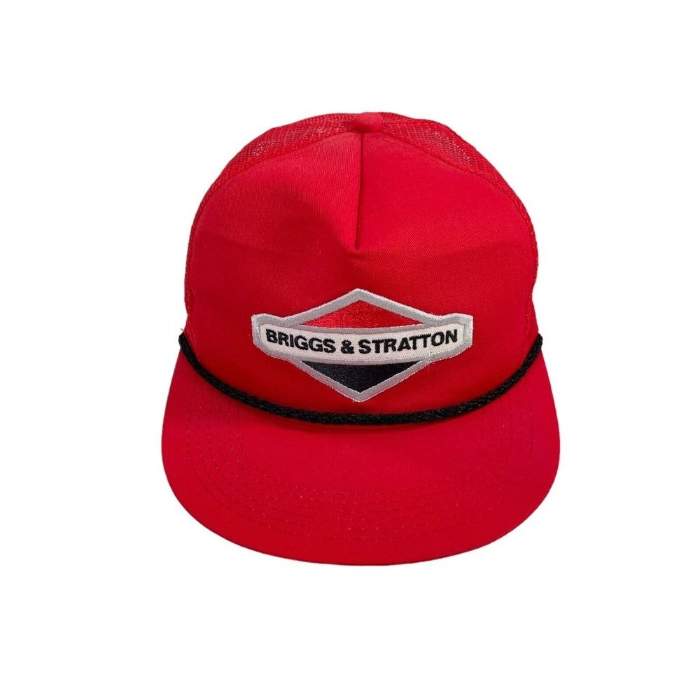 Vintage Briggs And Stratton Hat Trucker Hat Rope Snap… - Gem